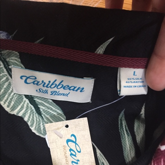 Caribbean | Shirts | Caribbean Silk Blend Floral Shirt | Poshmark